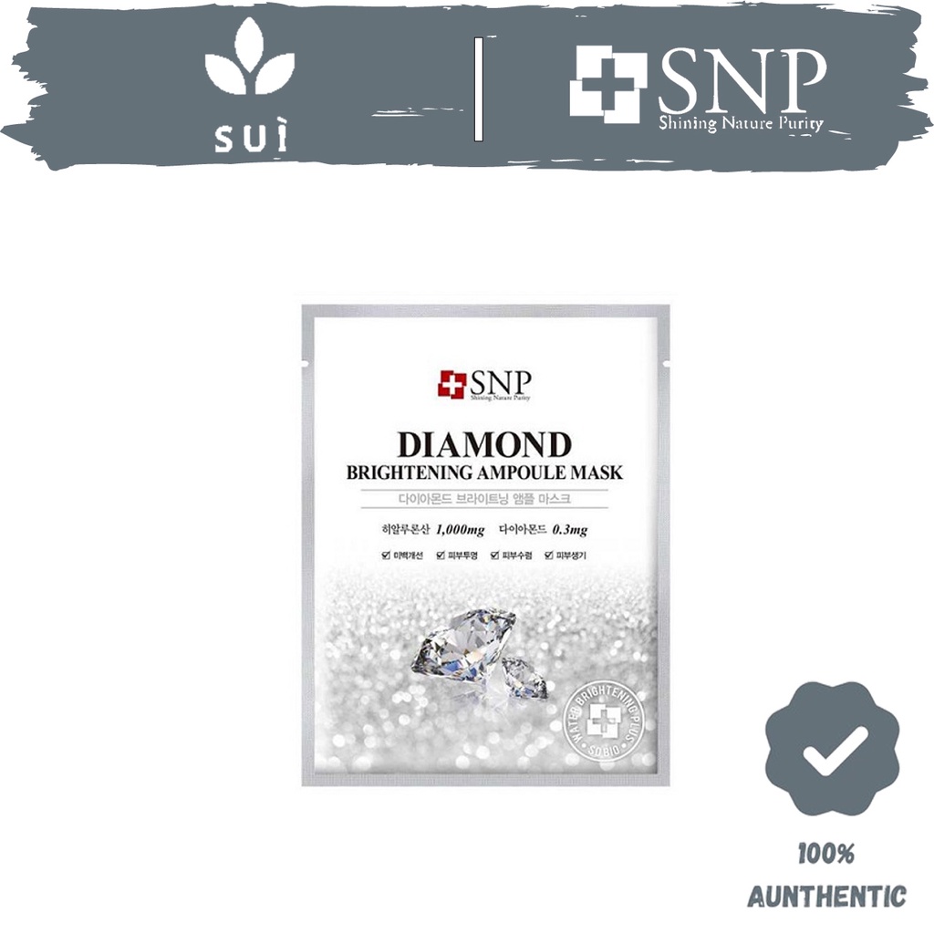SNP Diamond Brightening Ampoule Mask (1pc) | Shopee Malaysia