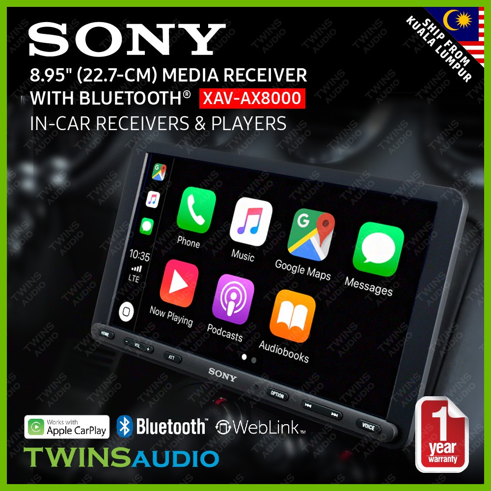 SONY Car Player 6.95” – SONY XAV-AX5500 Bluetooth Media Receiver Apple ...