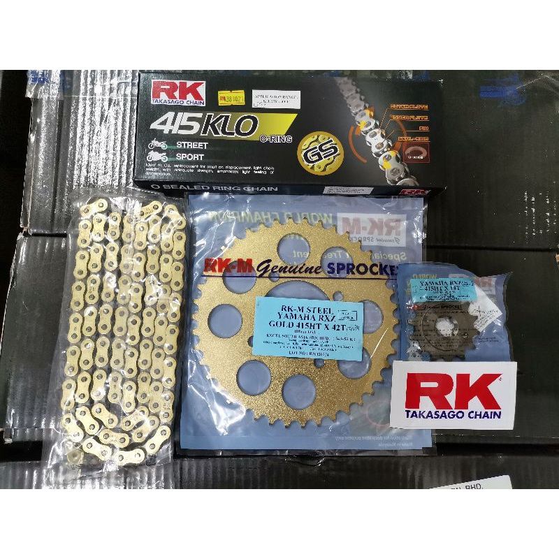 RXZ 💯 Original RK RKM GS 415 ERO KLO ORING GOLD CHAIN GS415 RXZ/Y125Z ...
