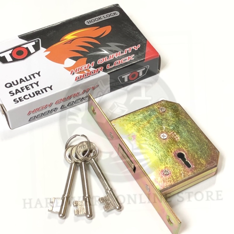 TOT HOOK LOCK / KUNCI GRILL / LOCKSET / BESI PINTU DOOR LOCK / LOCK SET ...