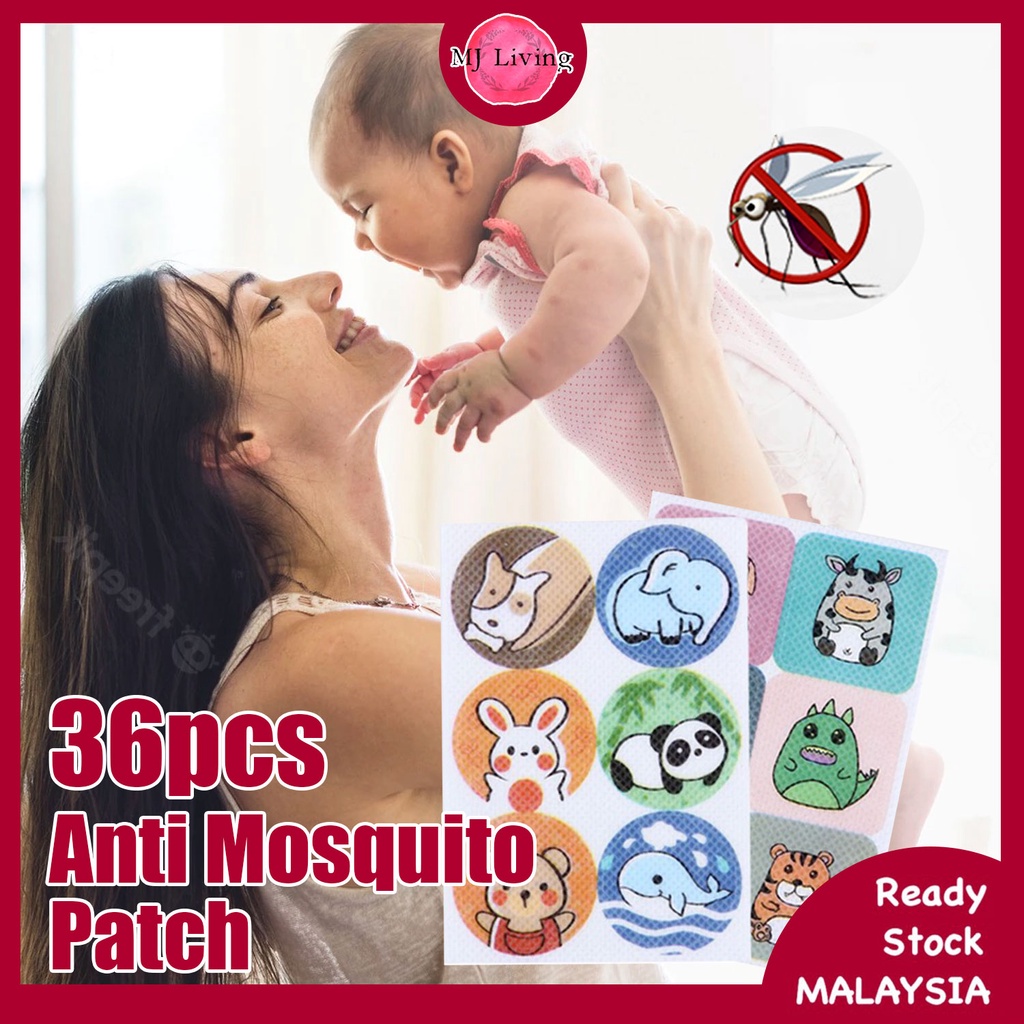 36 PCS Anti Mosquito Patch Essential Oil Sticker Repellent Baby Infant ...