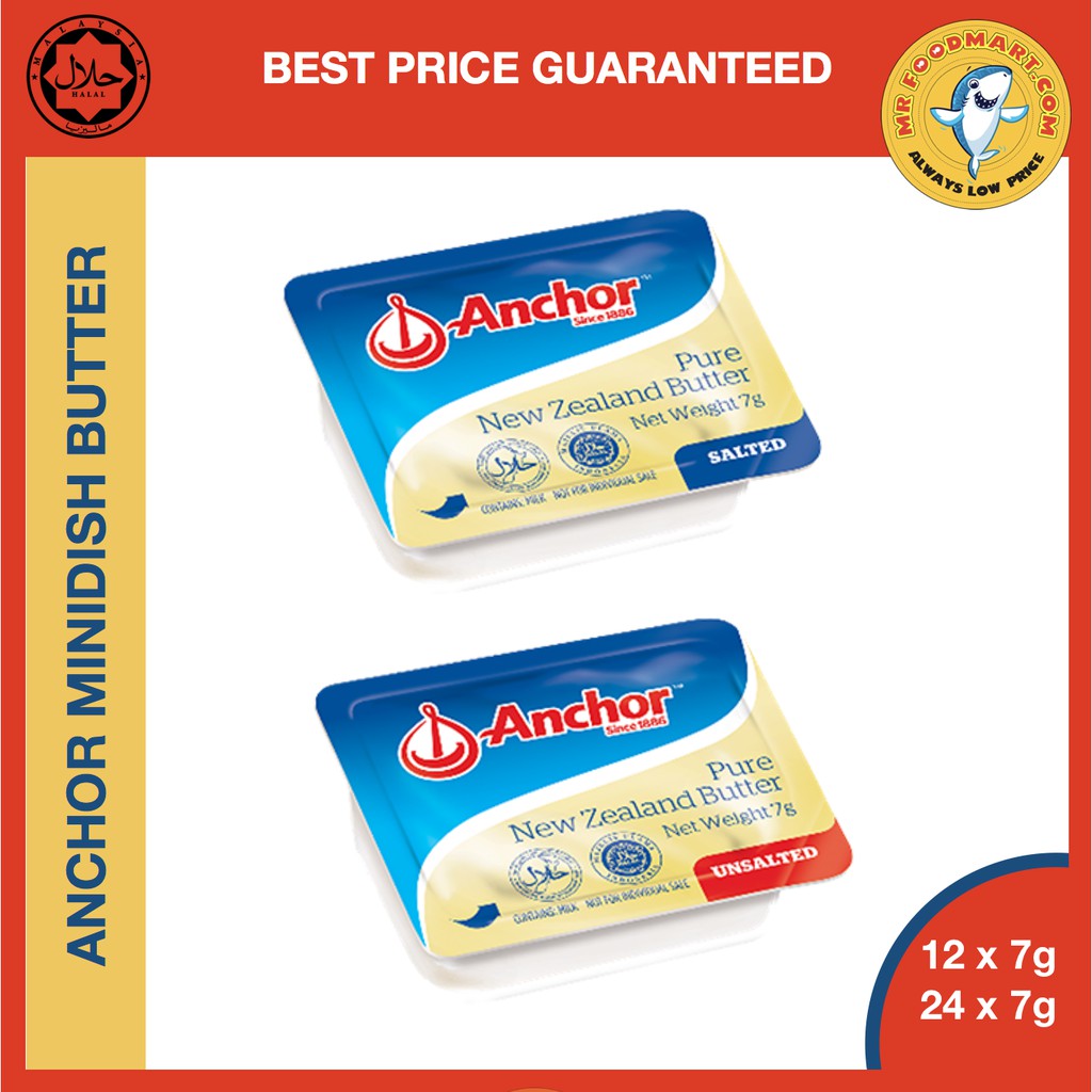Anchor Butter - ANCHOR SALTED / UNSALTED MINIDISH BUTTER 7g - Anchor ...