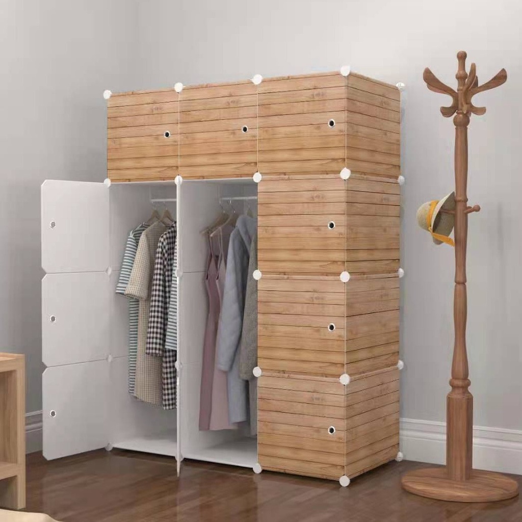LINE BROWN 12C Almari Karton DIY Children Cartoon Cabinet Wardrobe ...