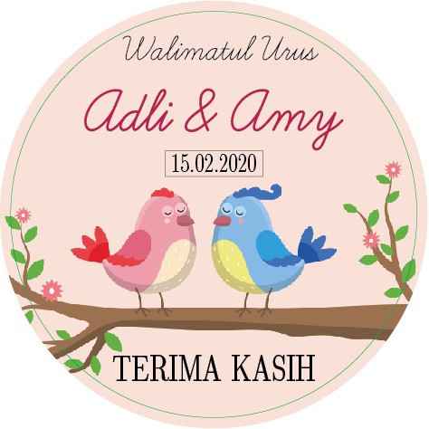 🔥 BUY 50 FREE 2🔥 [Ready Stock] Stiker Doorgift, Goodies, Sticker Custom ...