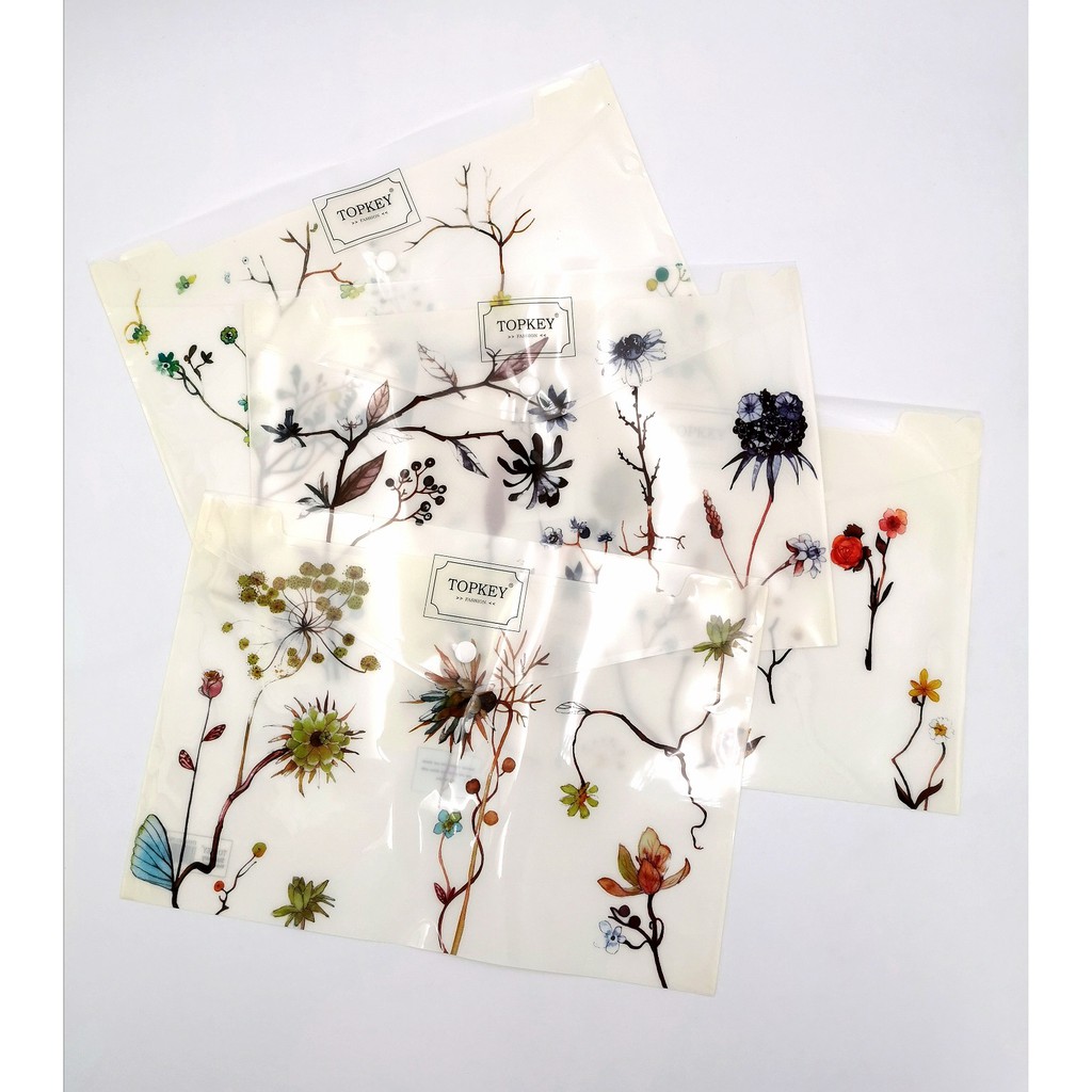 [LOCAL READY STOCK] Fancy Florist Flower Plastic File Document File A4 ...