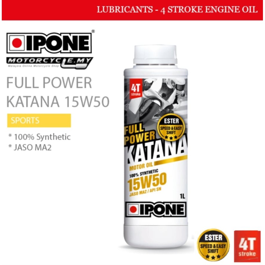 IPONE Oil Full Power - 15W50 Fully Synthetic | Shopee Malaysia