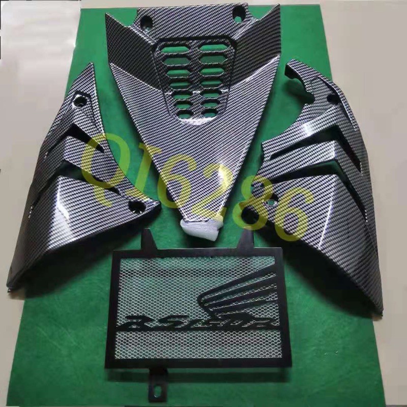 🇲🇾RS150 set Package 3 in 1🔥SIDE ENGINE COVER CARBON+Engine cover carbon ...
