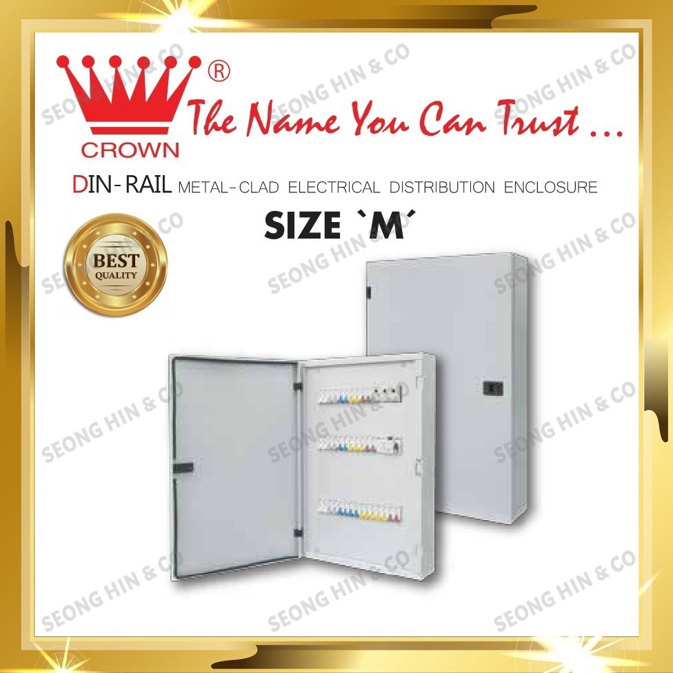 CROWN CM MEDIUM SIZE 2 & 3 ROW DIN RAIL METAL CLAD ELECTRICAL ...