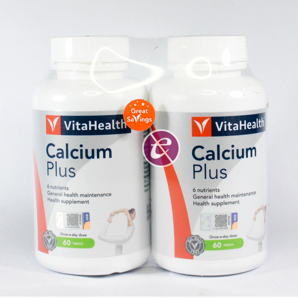 Vitahealth Calcium Plus Tablets (2x60s) | Shopee Malaysia