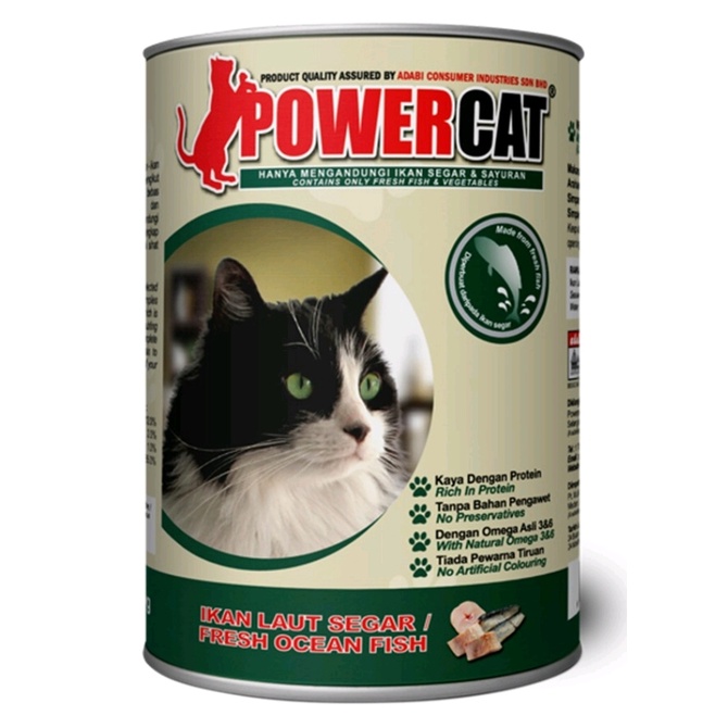 Powercat Fresh Sardine & Tuna / Ocean Fish / Ocean Tuna 400g | Shopee ...