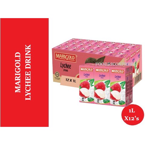 Marigold Lychee Drink 1L x 12's | Marigold Laici 1L x 12's | Shopee ...