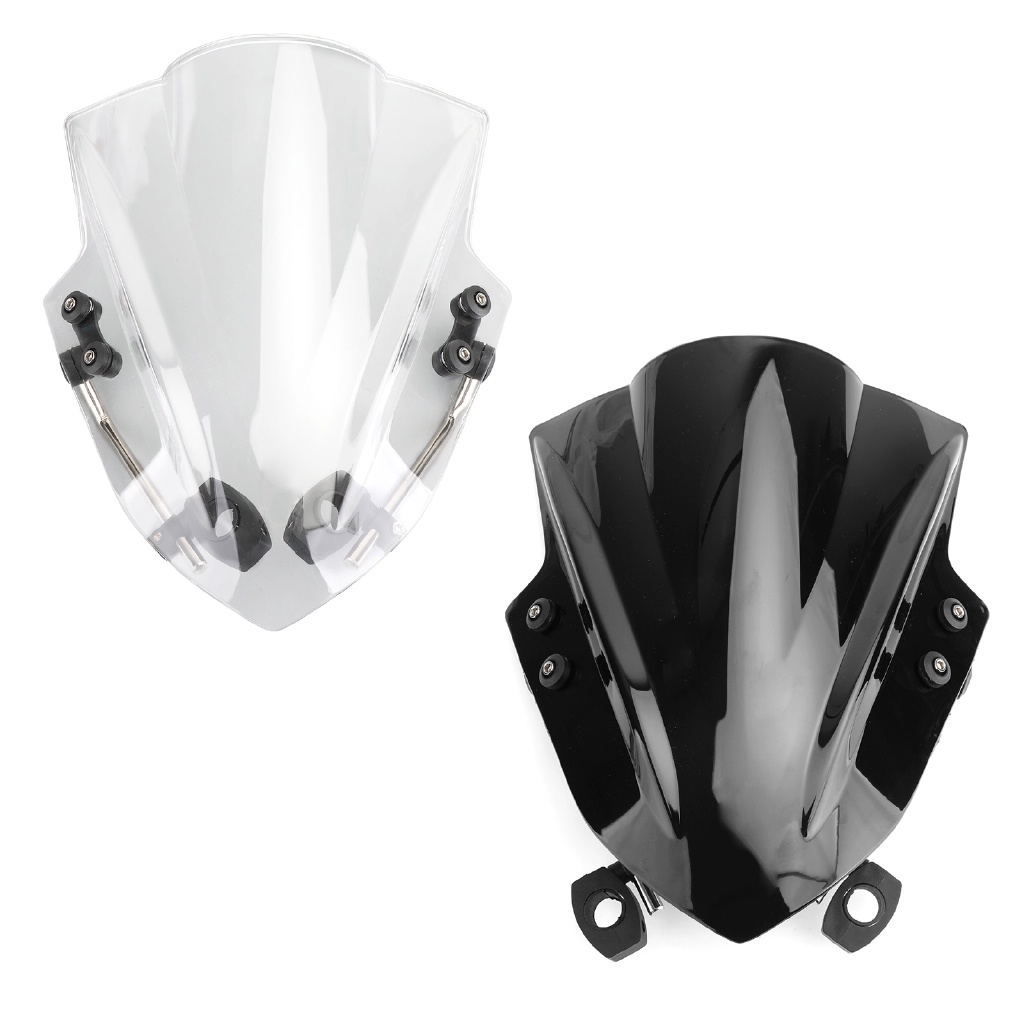Areyourshop Motorcycle Universal Windshield WindScreen with Bracket for ...