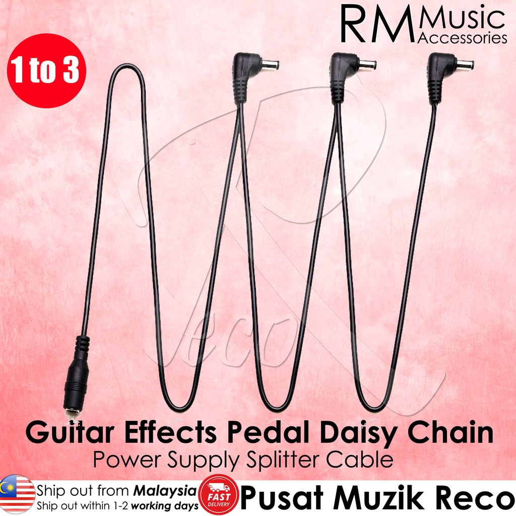 RM PC3 Guitar Effects Pedal 3 Way Daisy Chain Cable 1 to 3 Guitar Pedal ...