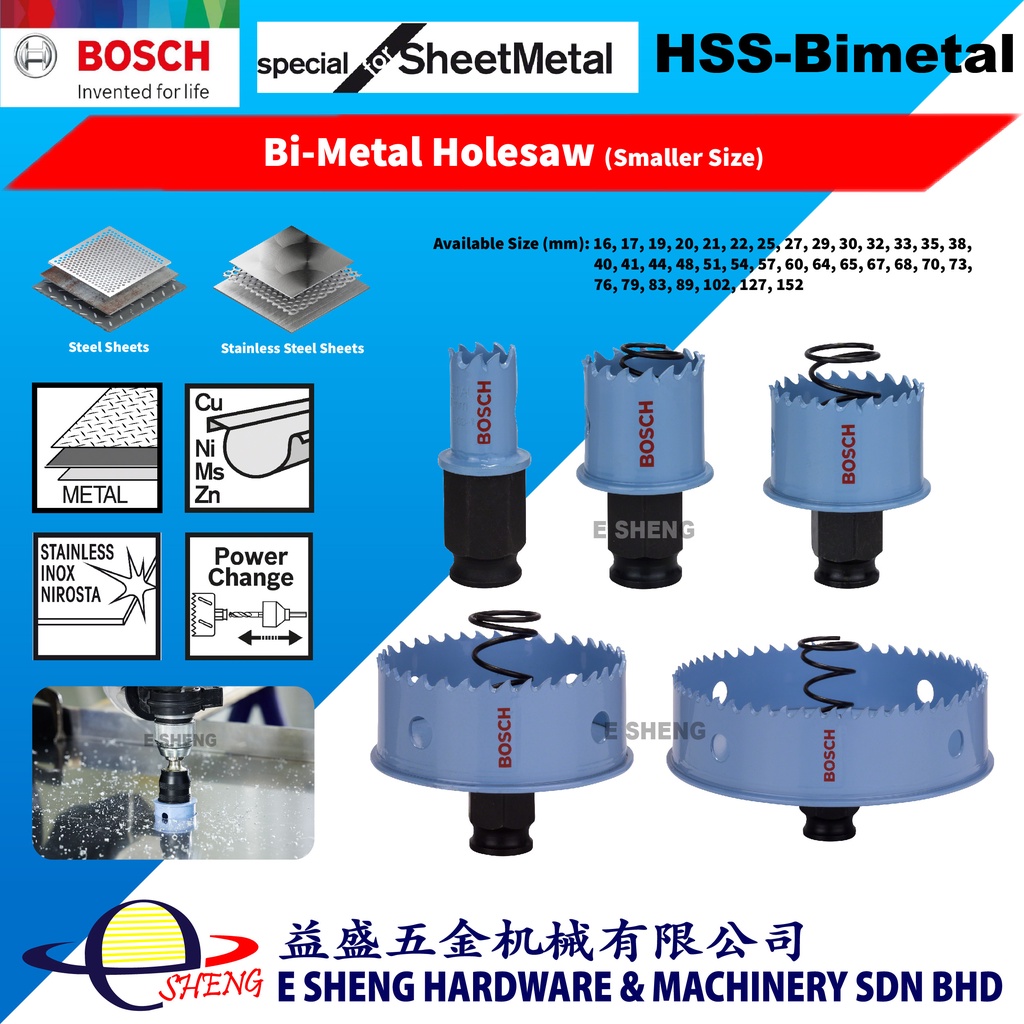 Bosch Bi-Metal Holesaw Special Hole Cutter for Sheet Metal Hole Saw ...