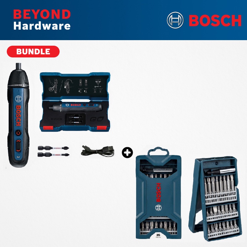 BOSCH [Bundle] GO 2 SOLO Smart Screwdriver 06019H21L1 + BOSCH 25pcs ...