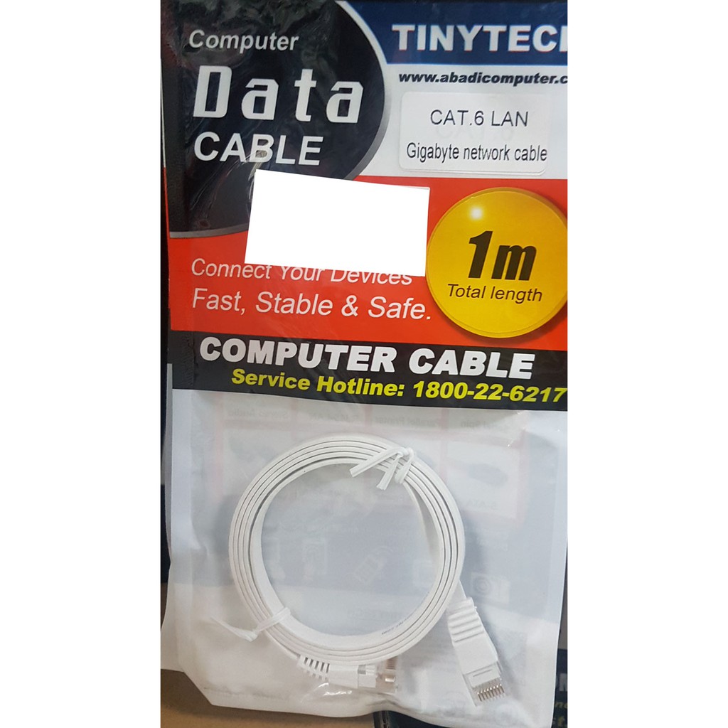 TINYTECH CAT6 LAN FLAT CABLE 1 METER | Shopee Malaysia