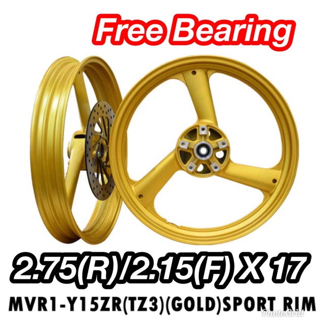 Y15ZR / Y15 (TZM) 3L (3LEGS) (3 BATANG) [GOLD] SPORT RIM (2.75/2.15 X ...