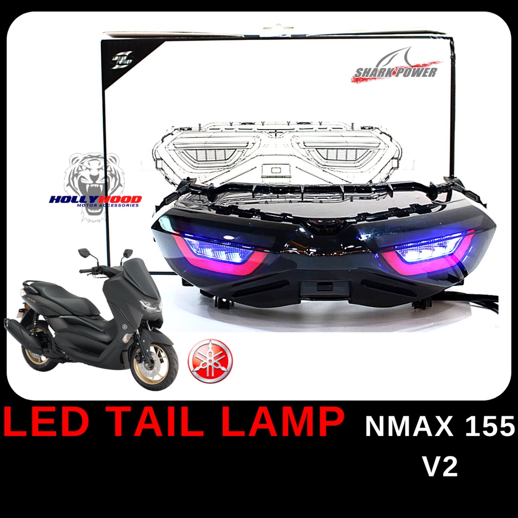 NMAX155 NEW / NMAX V2 LAMPU BELAKANG TAIL LAMP RGB LED DESIGN TERBARU ...