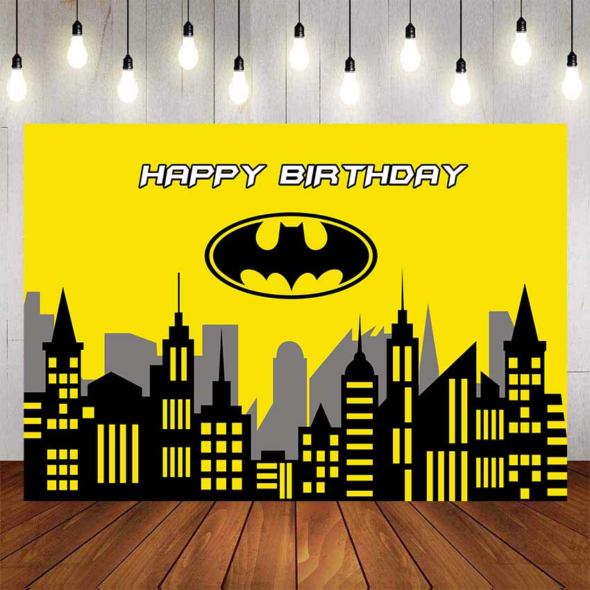Superhero Batman Birthday Backdrop For Photography Baby Shower Kids ...