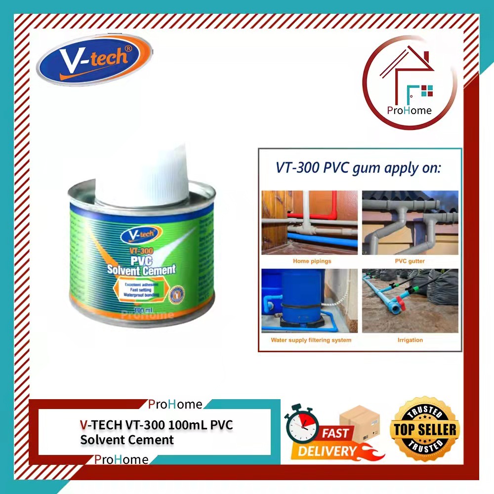 V-TECH VT-300 PVC SOLVENT CEMENT - GAM PAIP UPVC PVC / VTECH VT300 SOLVENT CEMENT GUM PVC PIPE ...