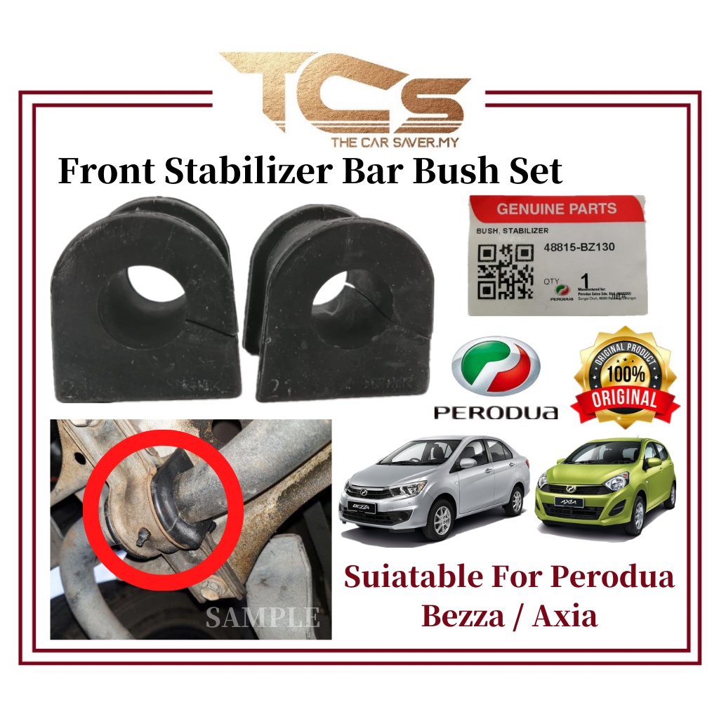 PERODUA Axia / Bezza Front Stabilizer Bar Bush Set (Original) 48815 ...