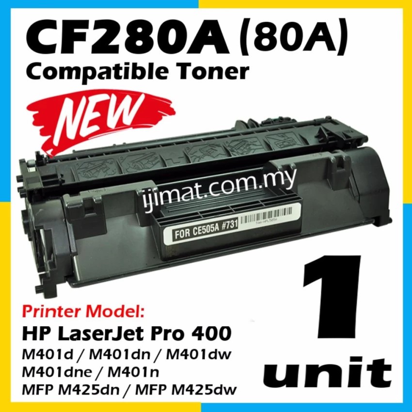 Compatible Toner HP CF280A CF 280A 80A CF280X Laser Pro 400 M401 M401d ...
