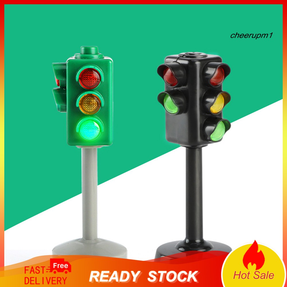 YKWJ Mini Traffic Signs Road Light Block with Sound LED Children Safety ...