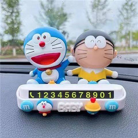 Doraemon Car Temporary Parking Sign Doll Moving Car Number Plate ...