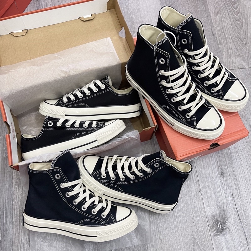 Conves 1970s BLACK CHUCK HIGH-NECK AU SHOES [ FREEHSIP + BOX ] | Shopee ...