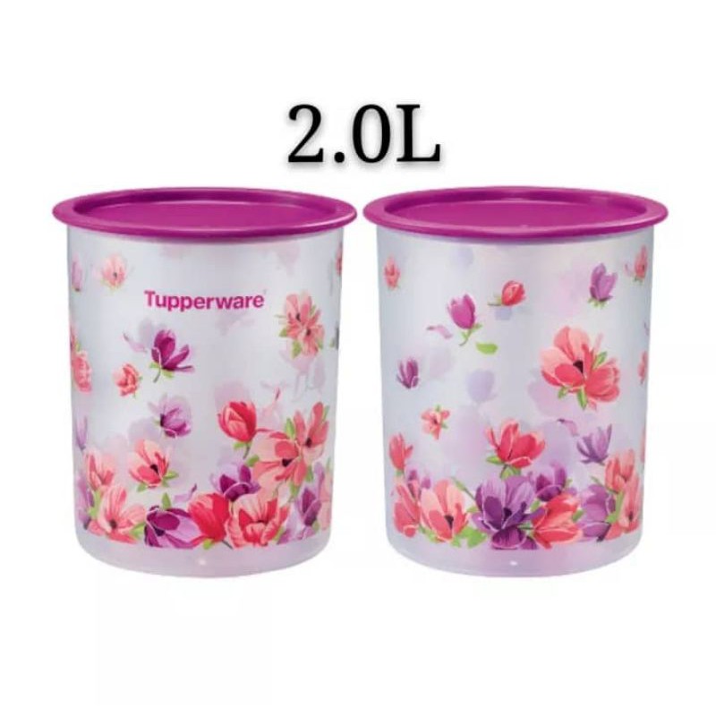 TUPPERWARE Garden Bloom One Touch Canister (1) 2.0L | Shopee Malaysia