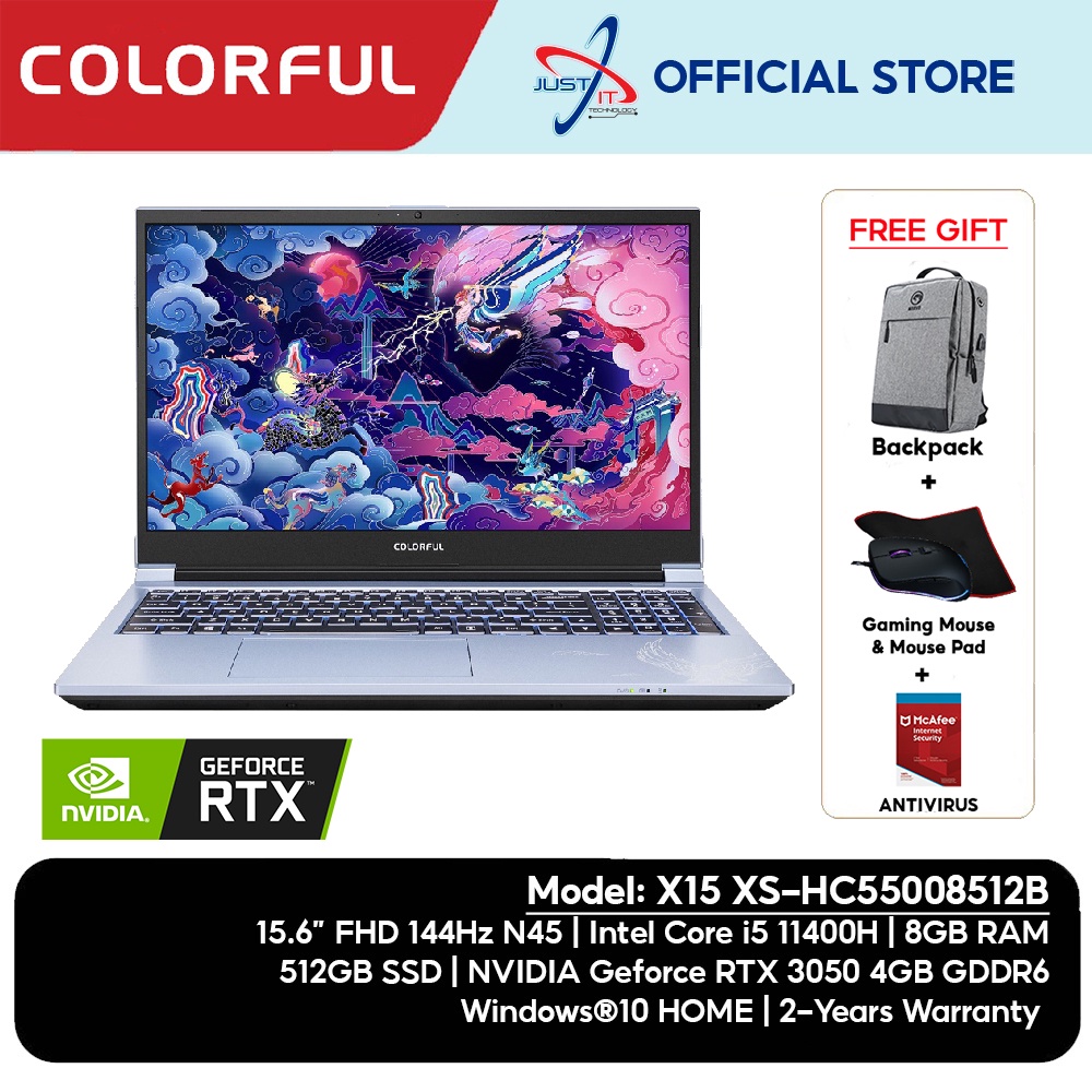 Colorful X15 XS Gaming Laptop (I5-11400H/8GD4/512SSD) | Shopee Malaysia