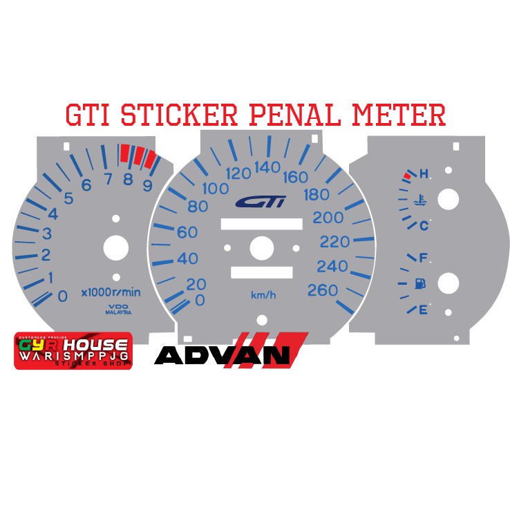 STIKER TAMPAL DALAM PANEL METER,STIKER METER SATRIA GTI,METER GTi ...