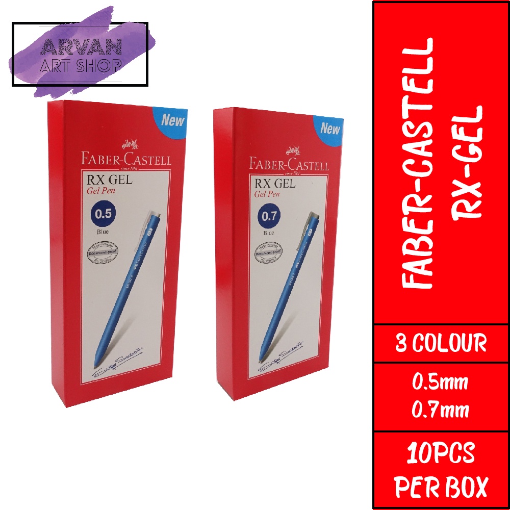 Faber-Castell RX Gel Pen - 0.5mm / 0.7mm - 3 Colour - (10pcs/Box ...