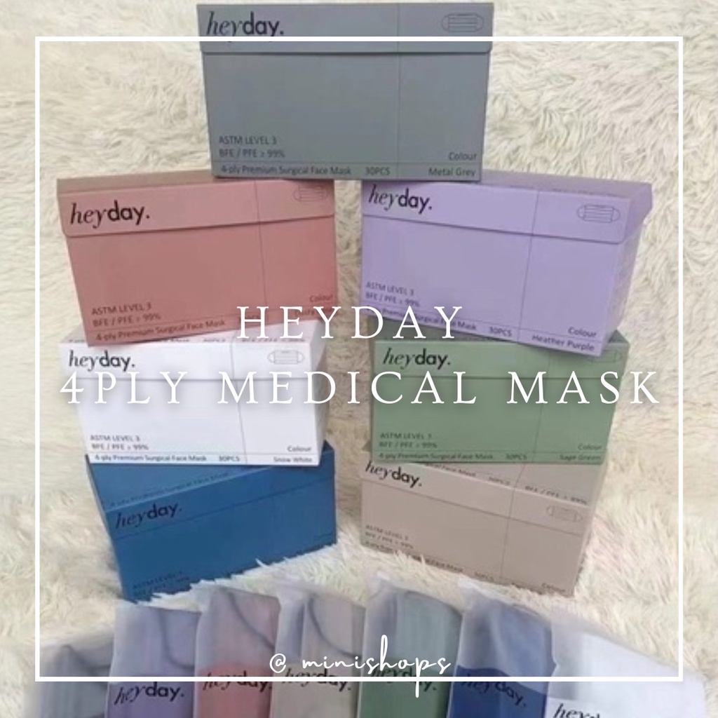 [READY STOCK] HEYDAY 4ply Premium Surgical Medical Face Mask 30pcs ...