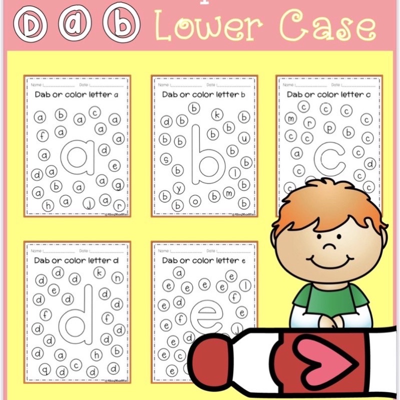 Lowercase Alphabet Dot Activity Worksheet PDF | Shopee Malaysia