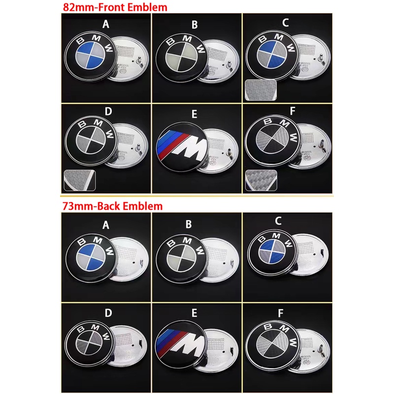 73mm 82mm For BMW Logo Car Emblem Badge BONNET Hood Front Rear Trunk ...