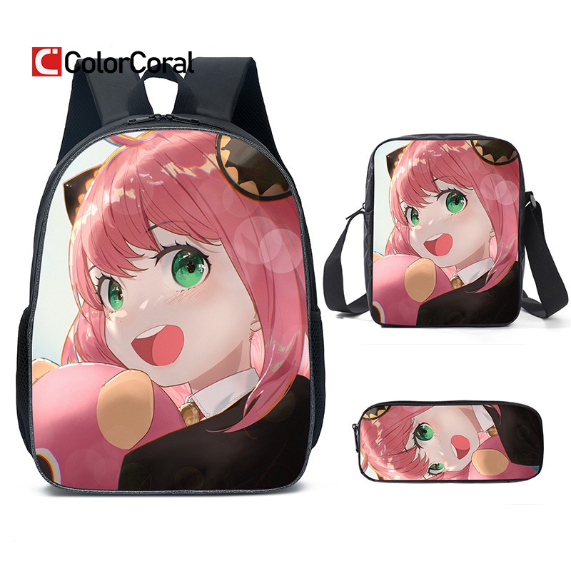 ColorCoral 2022 Students Pencil Bag Anime Spy X Family Anya Forger Pen ...