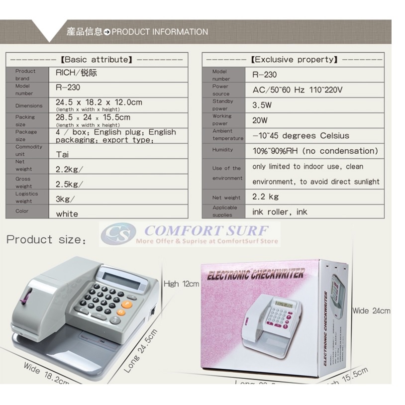 🔥🔥 Multi Currency Cheque Writer MCEC-310 Check Writer Cheque Printer🔥🔥 ...