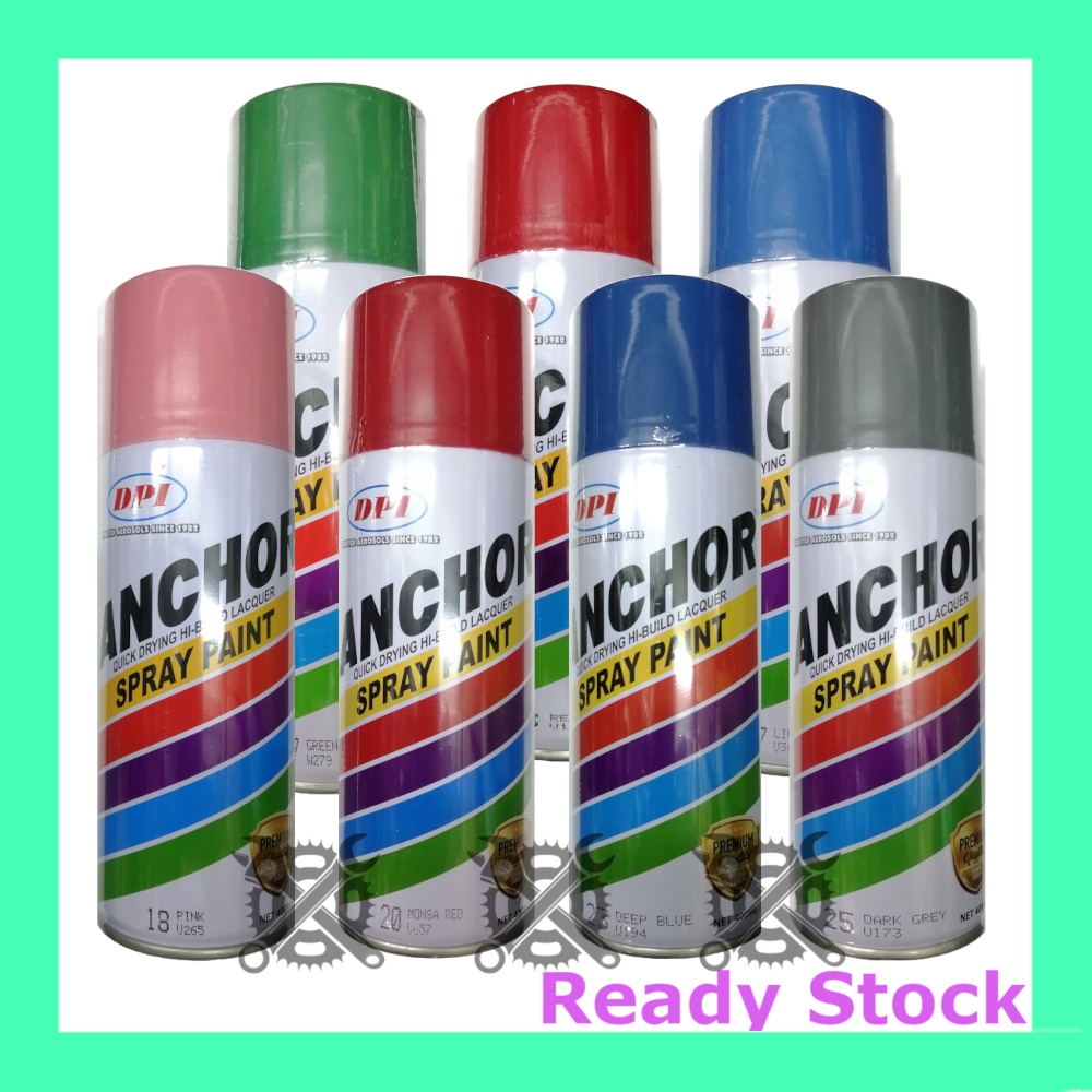 Anchor Spray Paint DPI 400ml 18 Pink 20 Monsa Red 23 Deep Blue 25 Dark ...