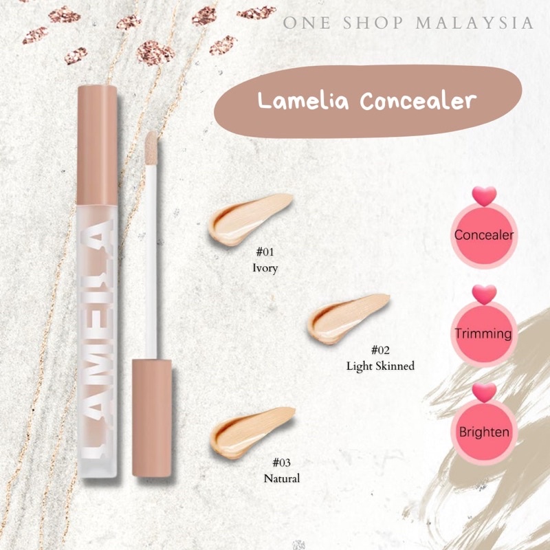 🇲🇾 Malaysia Stock 🇲🇾 LAMELIA Concealer Foundation Long Lasting ...