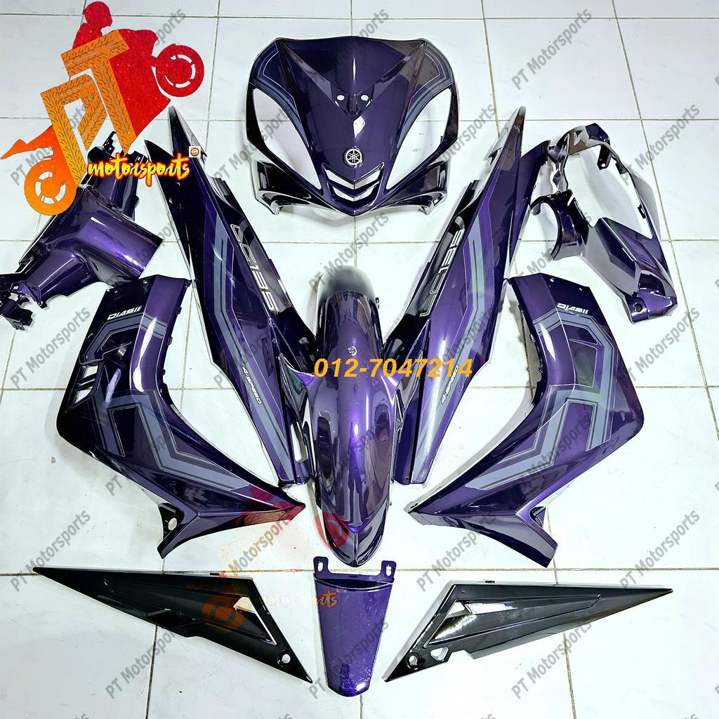 Yamaha LC 135 V1 Cover Set Ysuku Hijau Lumut Purple Black Sticker King ...