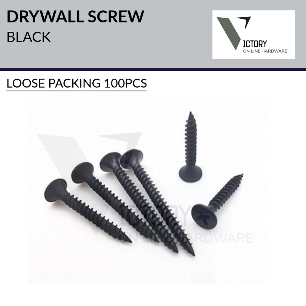 Skru Hitam Kayu 3.5MM #6 / 4.2MM #8 DRYWALL SCREW GPH 黑螺丝 | Shopee Malaysia