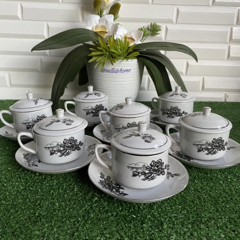 Rare Cawan Bertutup Rose Jambatan, harga sebiji | Shopee Malaysia