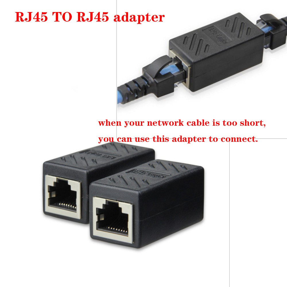RJ45 Female to Female Cat5 / 5e / 6 /6e Network LAN Extension Adapter ...