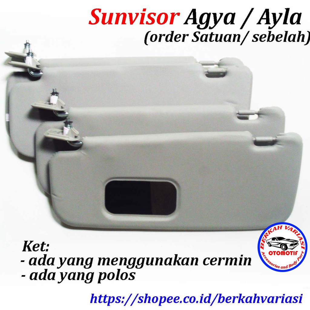 Sun Visor Toyota Agya Daihatsu Ayla Gray - Ori - satun (One Side ...