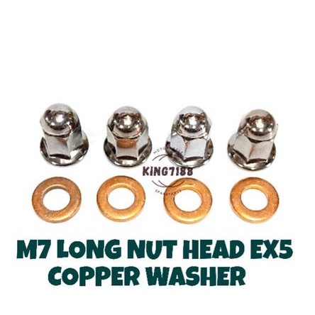 NUT HEAD EX5/EX5 DREAM PANJANG CHROME WITH WASHER COOPER (1 SET ...