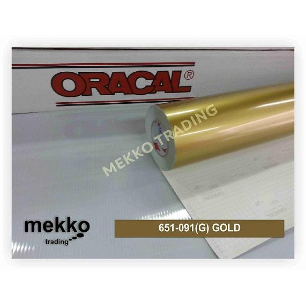 ORACAL 651 GLOSS SERIES 4FT X 1FT STICKER VINYL - GOLD (G091)RACAL 651 GLOSS SERIES 4FT X 1FT ...