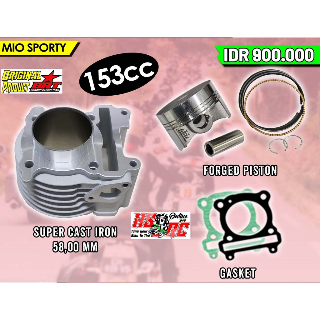 Package Block RACING BRT Yamaha Mio Sporty Soul Nouvo Daily Bore up ...