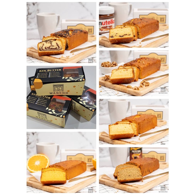 KEK BUTTER PREMIUM - Ada 7 flavour kek butter yang lembut, gebu dan ...