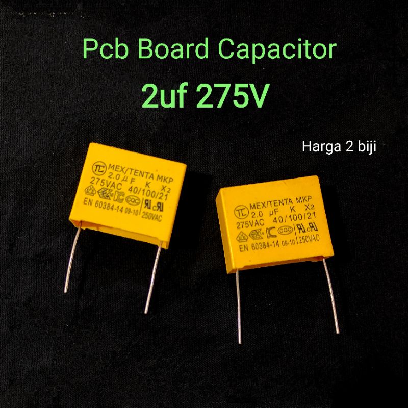 2biji 2uf 275V Capacitor small size kapasitor capasitor | Shopee Malaysia